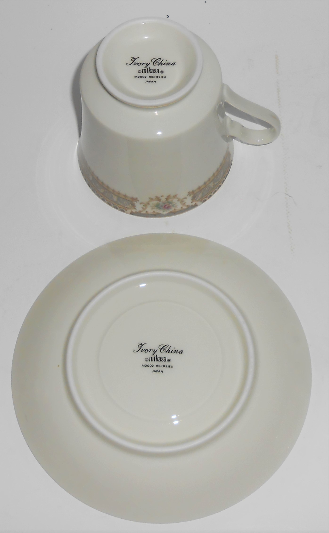 Mikasa Fine China M2002 Richelieu w/Gold Cup & Saucer | TIAS — The ...